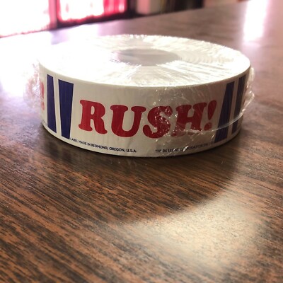500 Labels 1x3 RED RUSH Special Handling Mailing Shipping Stickers ...