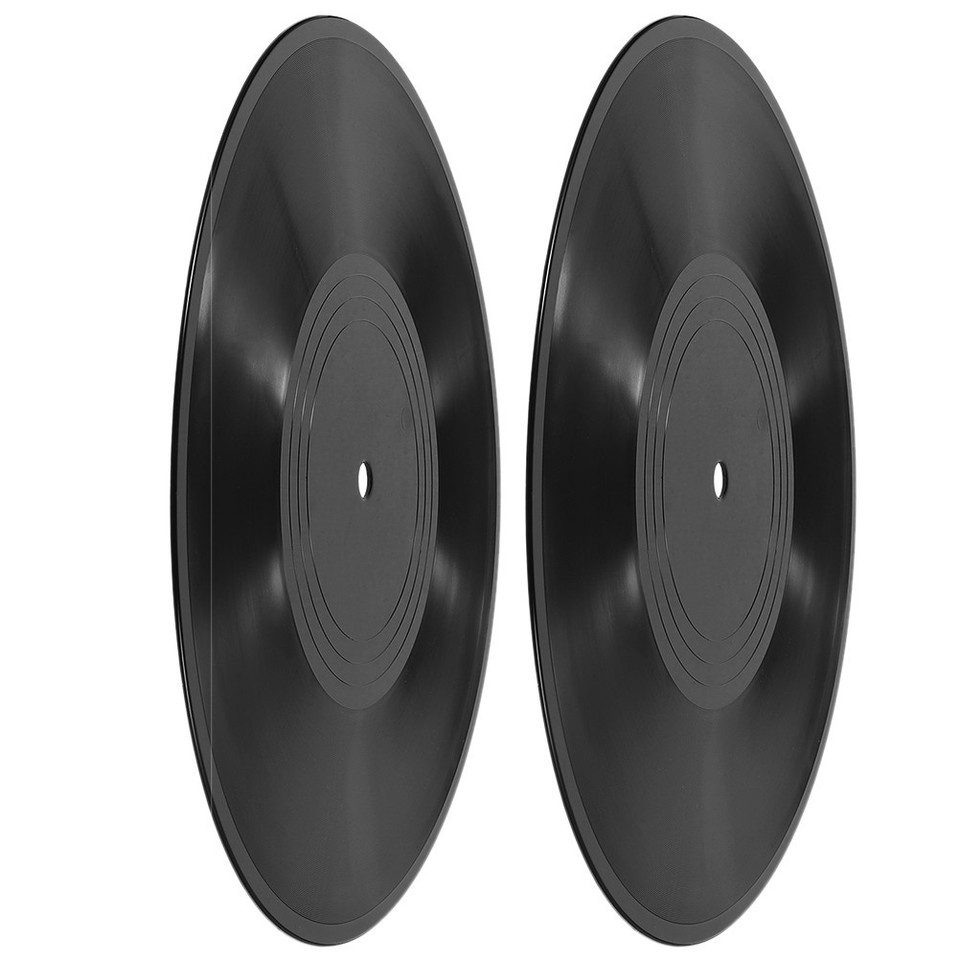 2 Pcs Home Decor Vinyl Record Room Disco Party Decorations Fake Records ...