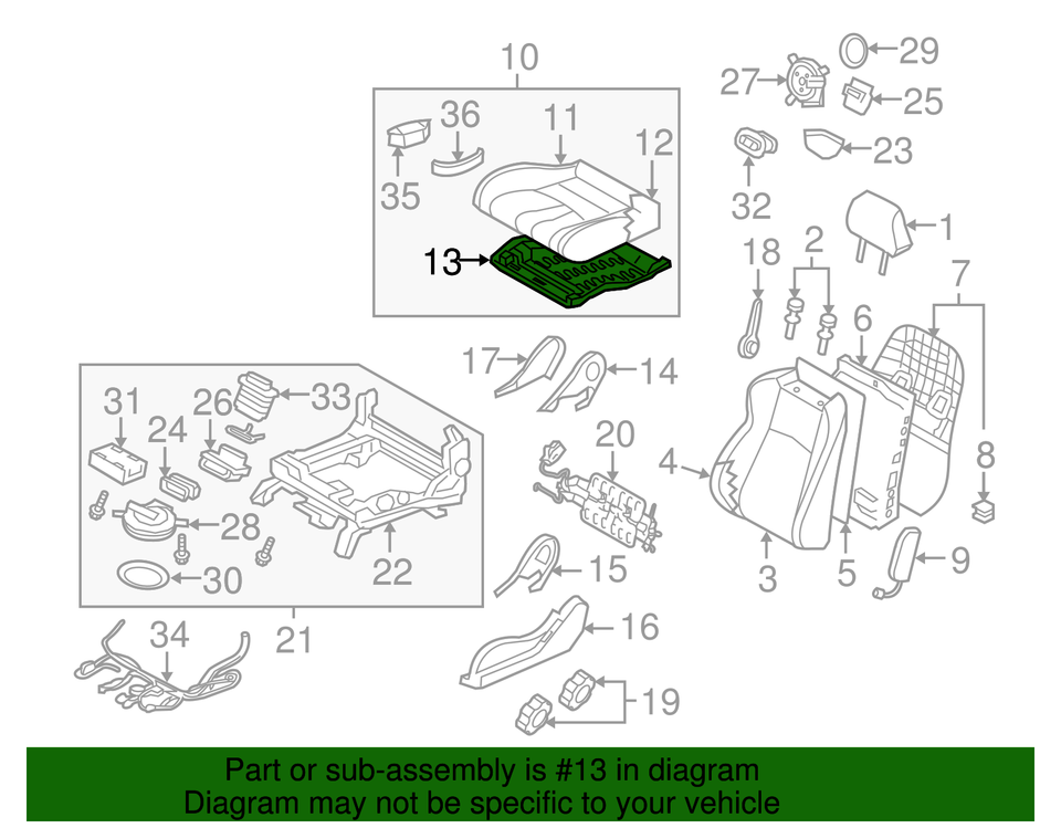 Genuine Nissan Seat Frame 87351-1EE2A | eBay