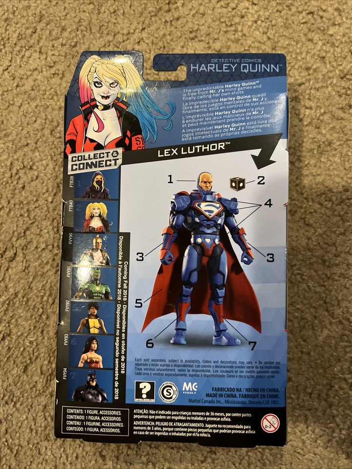 DC Multiverse Harley Quinn Figure Collect & Connect Lex Luthor BAF New ...