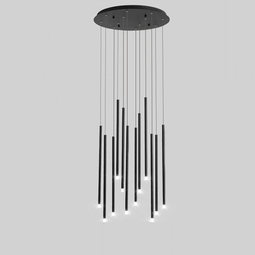 12Lights LED Long Pole Ceiling Lamp Dining Room Chandelier Stair ...