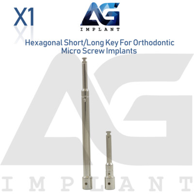 Hexagonal Long/Short Stem Key For Orthodontic Micro Screw Tool Dental ...
