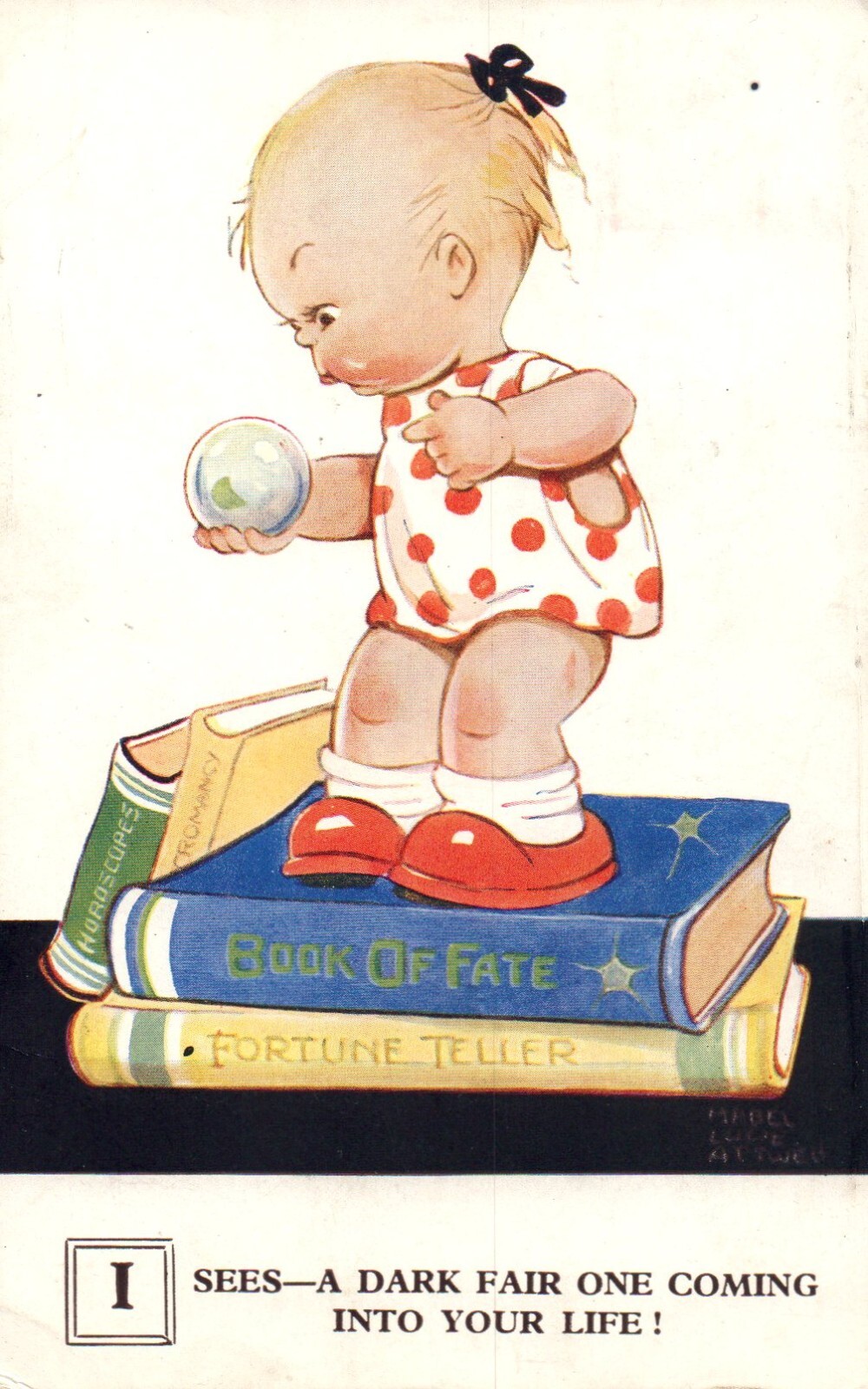 MLA Mabel Lucie Attwell Vintage Postcard Fortune Teller Book of Fate | eBay