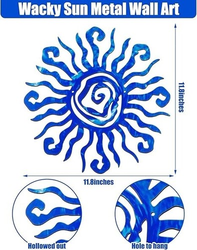 Wacky Sun Metal Wall Art Decor for Garden Home Patio Farmhouse | eBay