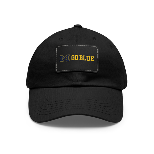 NEW! M Go Blue Design Best Hat With Leather Patch | eBay