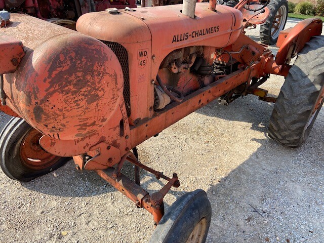 Allis Chalmers WD45 WD 45 LP Propane Tractor 3pt Hitch wide frontend ...