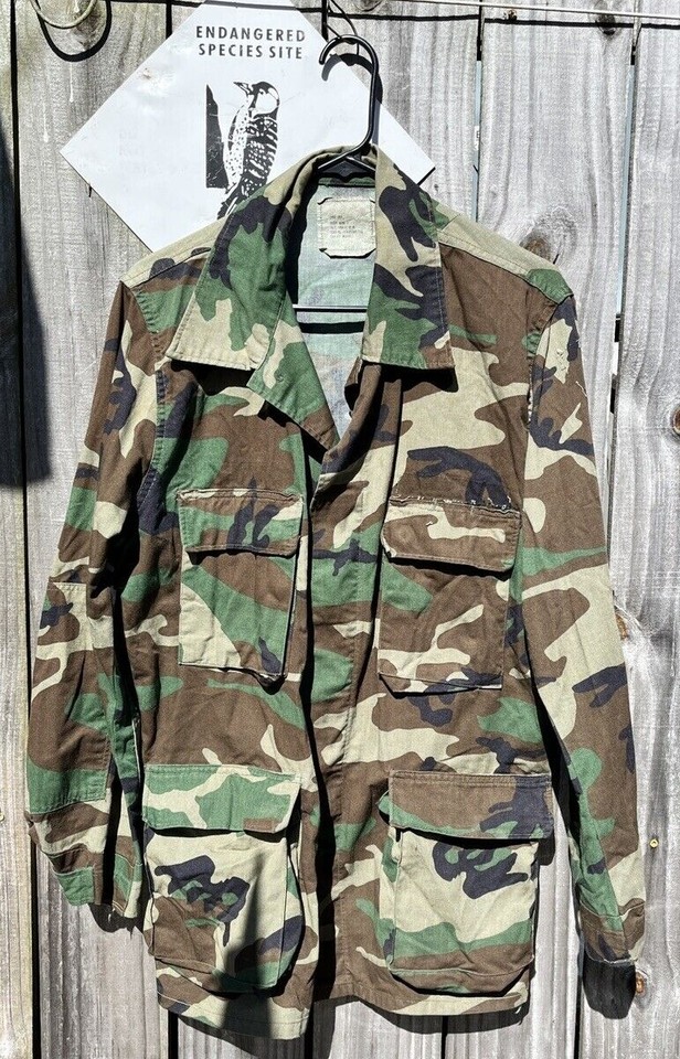 USGI MILITARY ISSUE M81 WOODLAND BDU BATTLE UNIFORM TOP SHIRT HEAVY ...