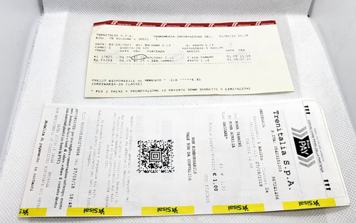 2 ITALY- TRENITALIA- USED TRAIN TICKETS- in GREAT CONDITION- various ...