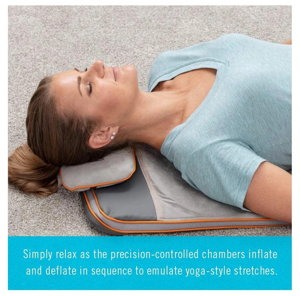 Homedics Stretching Mat Yoga Fitness Back Lumbar Mat w/ Air Compression ...