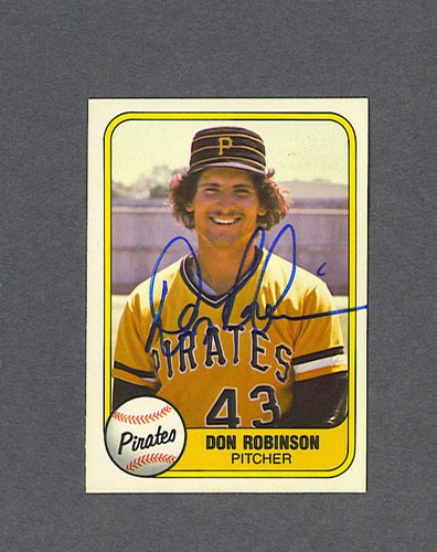 Don Robinson signed Pittsburgh Pirates 1981 Fleer baseball card | eBay