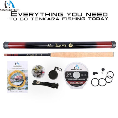 Maxcatch Tenkara Rod Combo Complete Kit 10/11/12/13ft 7:3 Action Fly ...