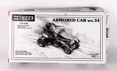 Encore Models 3501 Armored Car wz.34 1/35 Scale Vintage Plastic Model ...