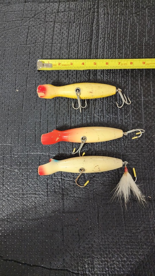 Lot - 3x Rare Vintage Stan Gibbs Casting Swimmer Fishing Lure - 2 1/4oz ...