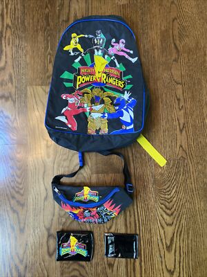 Vintage Mighty Morphin POWER RANGERS Backpack Wallet Pack 1993 Saban ...