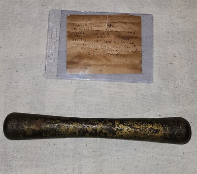 PRIMITIVE 1700s CAST IRON PESTEL FROM ONARGA ILLINOIS GIVEN TO A DOCTOR ...