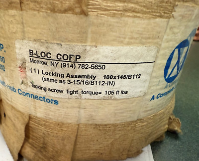 B-LOC CORP. KEYLESS SHAFT-HUB CONNECTOR, LOCKING ASSEMBLY 100X145/B112 ...