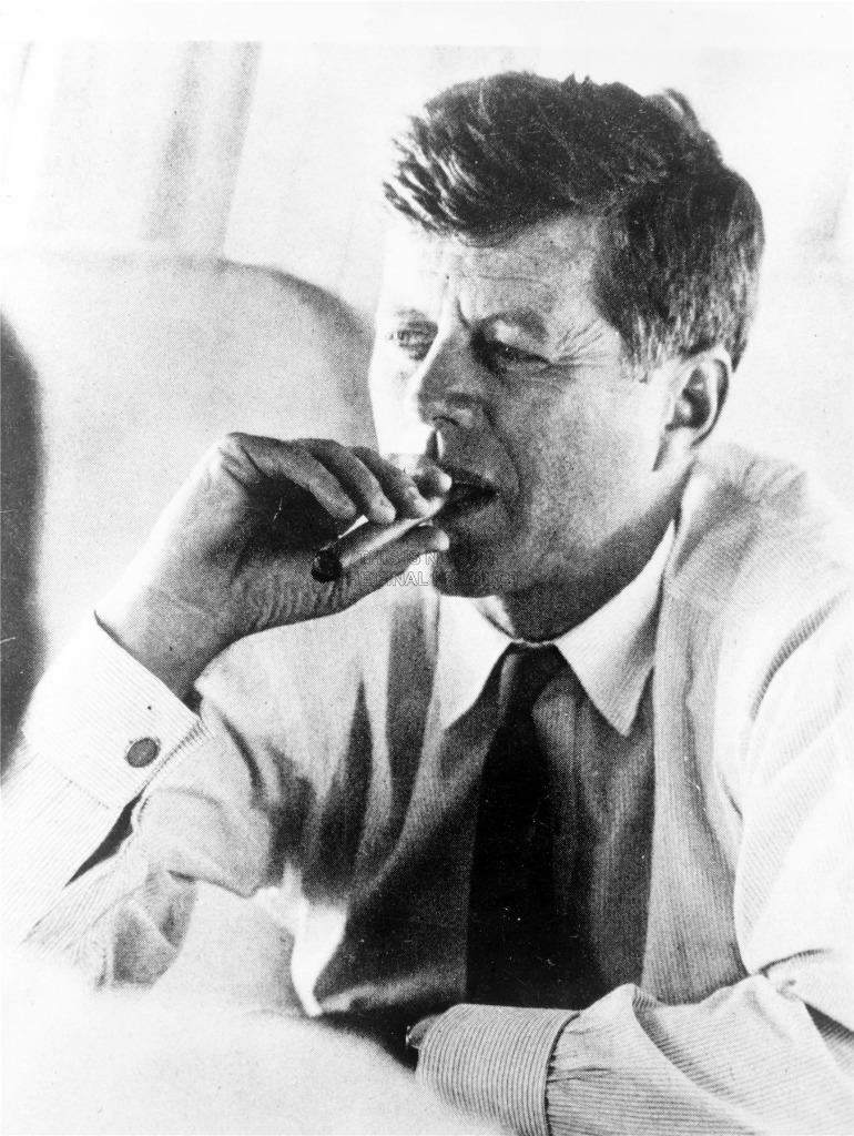 JOHN F KENNEDY SMOKING CIGAR GLOSSY POSTER PICTURE PHOTO BANNER PRINT ...