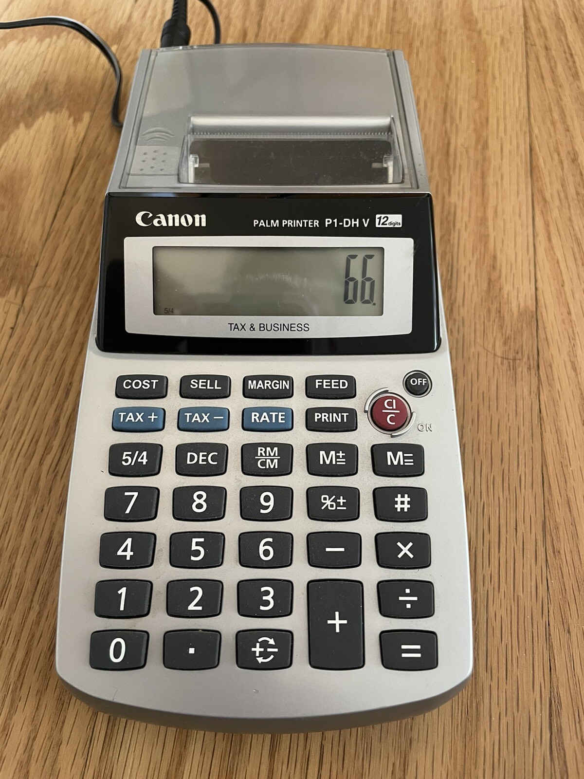 Canon Palm Printer Calculator P1-DH V W/ Big 12 Digit Display Tax ...
