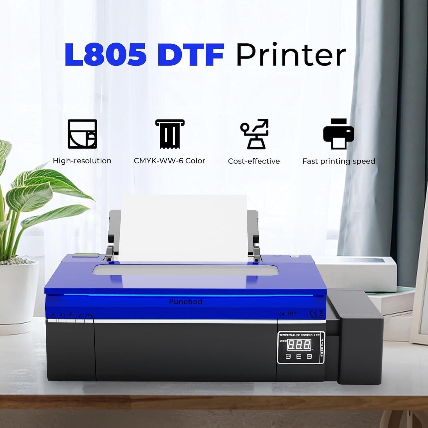 PUNEHOD DTF Printer A4 L805 Transfer Printing Machine with White Ink ...