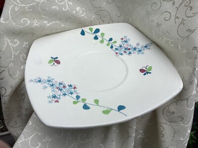 Vintage Lilac Time Square plate National potteries | eBay