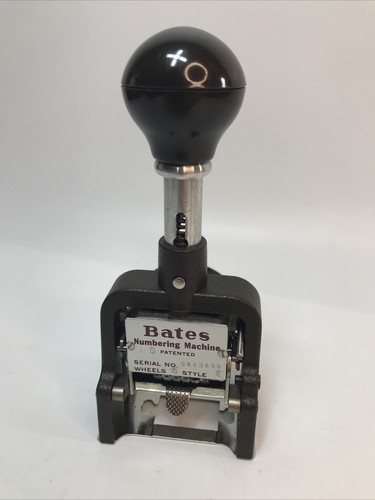 BATES STANDARD MULTIPLE MOVEMENT NUMBERING MACHINE STAMP - 6 WHEELS ...