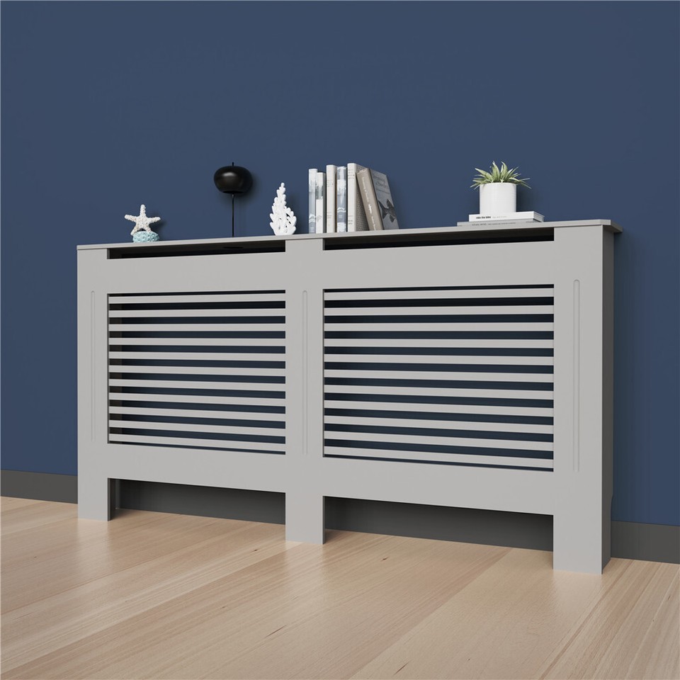 Premium Large 92CM Tall Radiator Cover Bar Wall Cabinet MDF Grill Shelf ...