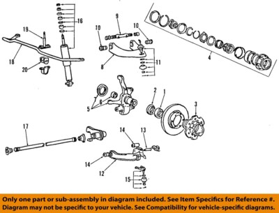 CHRYSLER OEM 84-96 Colt Front Suspension Brake Components-Wheel Bearing ...