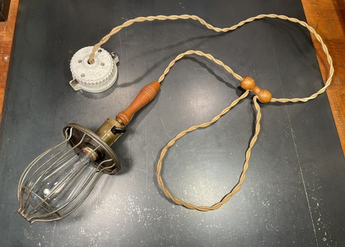 antique trouble light Thomson Houston Hubbell socket Edison bulb O. C ...