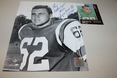 NEW YORK JETS AL ATKINSON #62 SIGNED 8X10 PHOTO SUPER BOWL III CHAMPS ...
