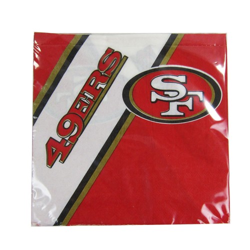 New NFL San Francisco 49ers 20pcs Dinners Napkins Partyware Party ...
