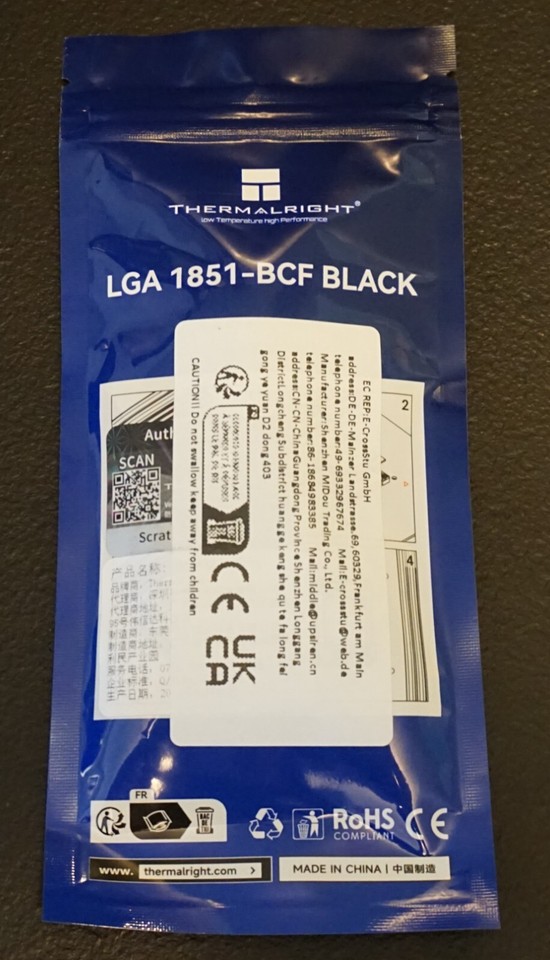 Thermalright Intel LGA 1851 Contact Frame for Core Ultra Desktop CPU ...