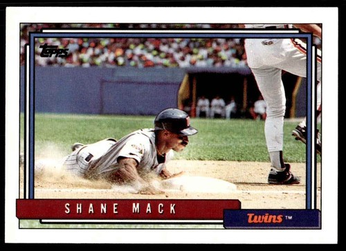 1992 Topps Baseball Card Shane Mack Minnesota Twins #164 | eBay