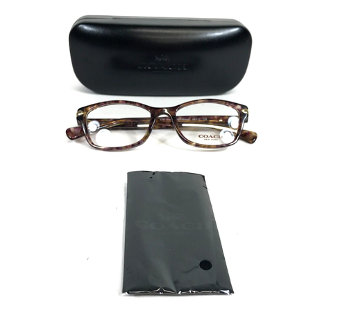 Coach Eyeglasses Frames HC6065 5287 Confetti Light Brown Gold Full Rim ...