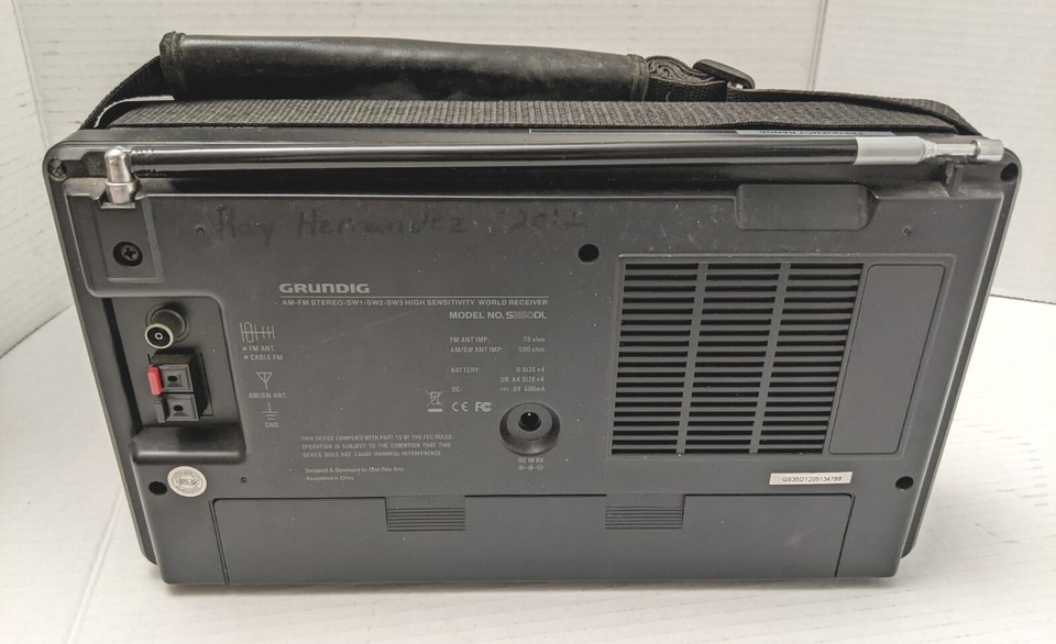 Grundig S350DL AM/FM ShortWave Field Radio Dual battery 4 AA or D With ...