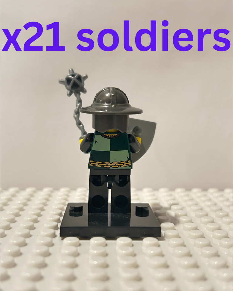 Interlocking Brick Knight Minifigures x21 Medieval Romans Spartans ...