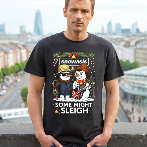 Snowasis Some Sleigh Novelty Gift Men's T Shirt Xmas Funny Party Shirt ...