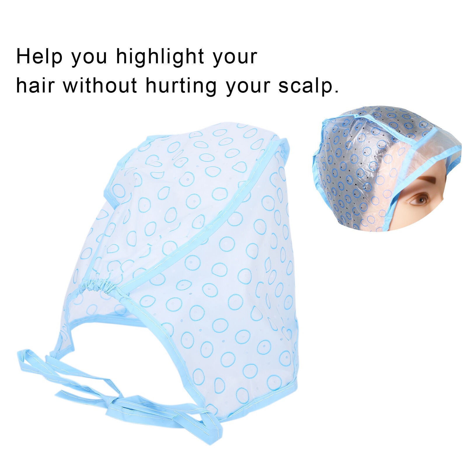 Hair Highlights Cap Set Reusable Highlight Cap with Hair Dyeing Brushes ...