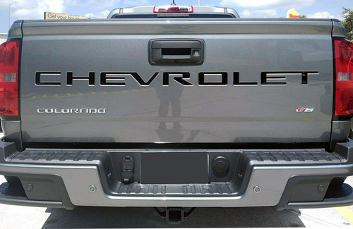 Gloss Black Raised Plastic Tailgate Letters Inserts Chevrolet Colorado ...