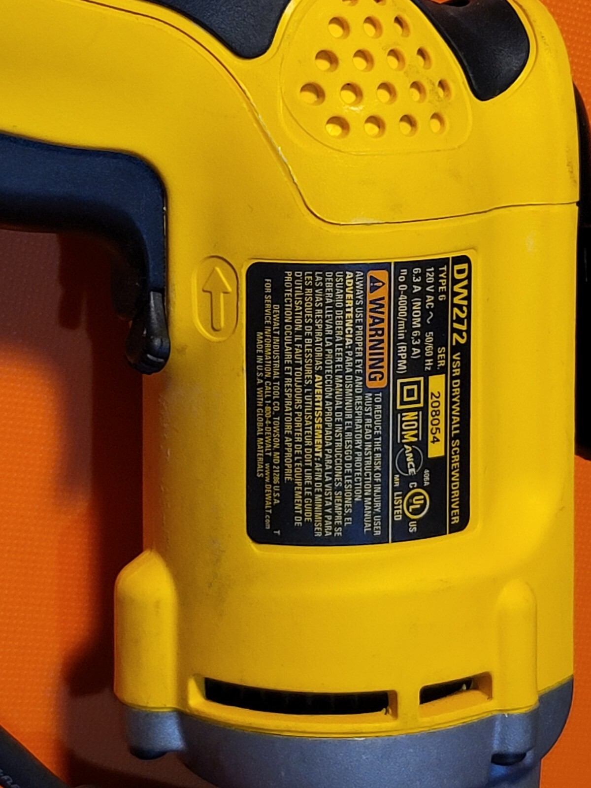 DEWALT DW272R 6.3 Amp Drywall Screwdriver for sale online | eBay