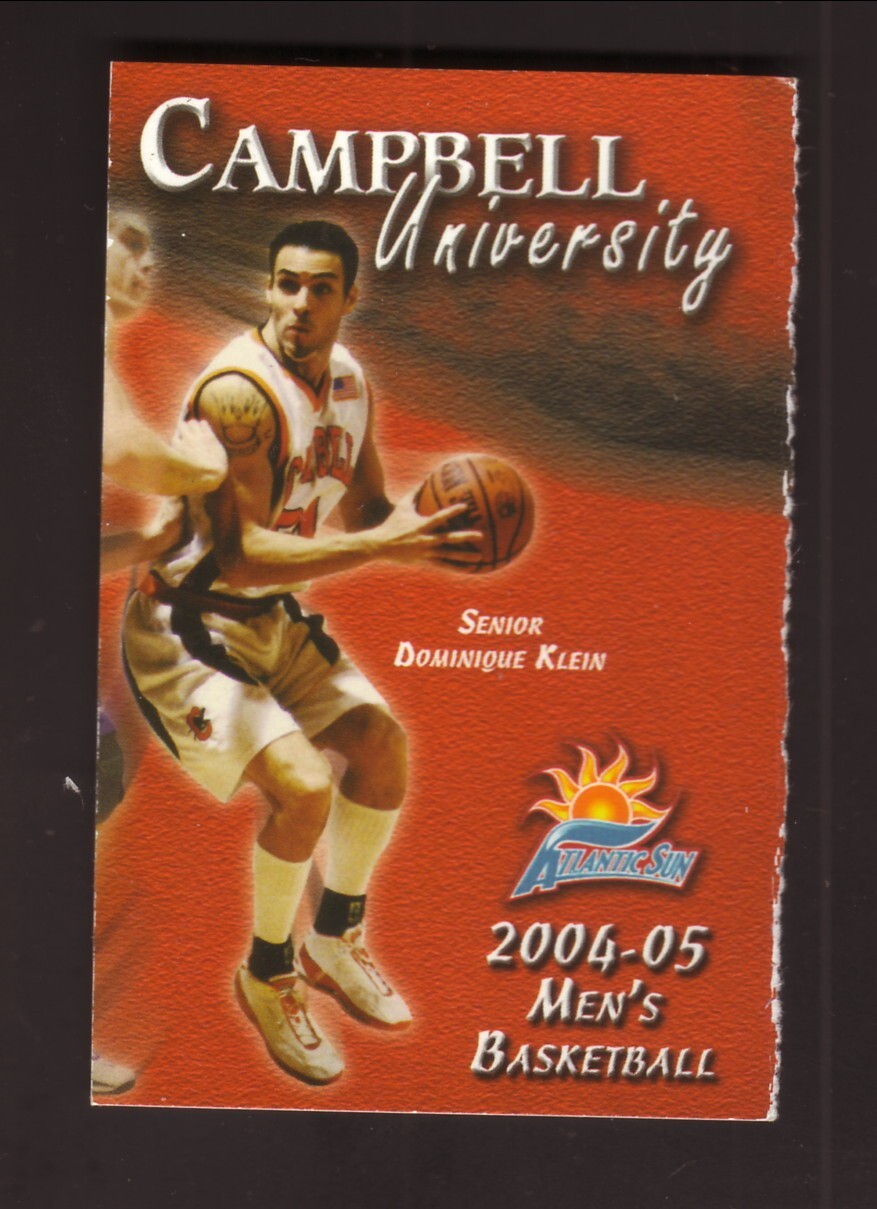 Campbell Fighting Camels--2004-05 Basketball Pocket Schedule | eBay