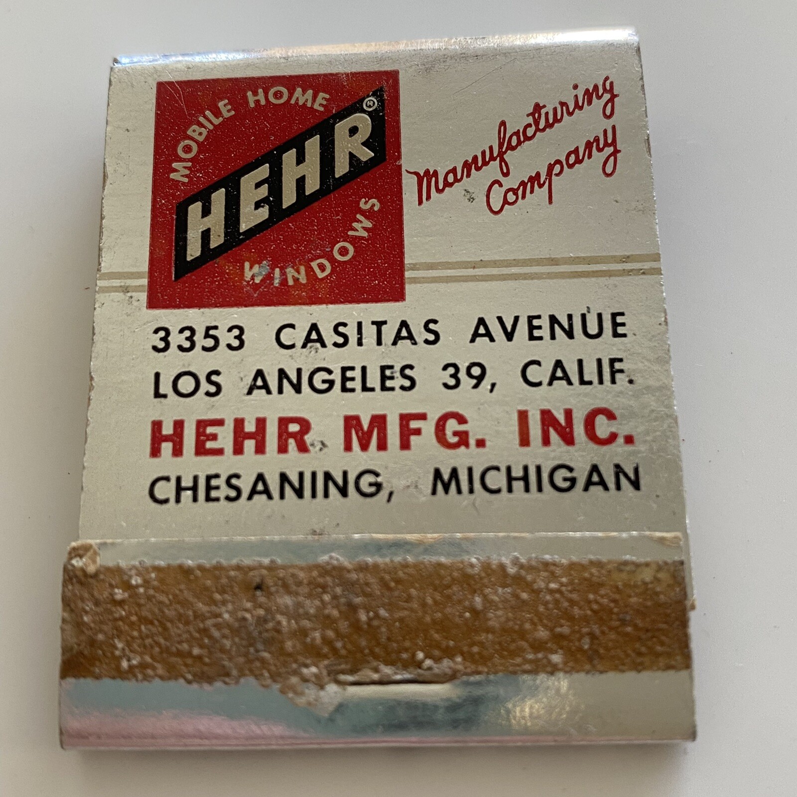 Vintage Full Matchbook - Hehr Windows - Los Angeles, CA / Chesaning, MI ...
