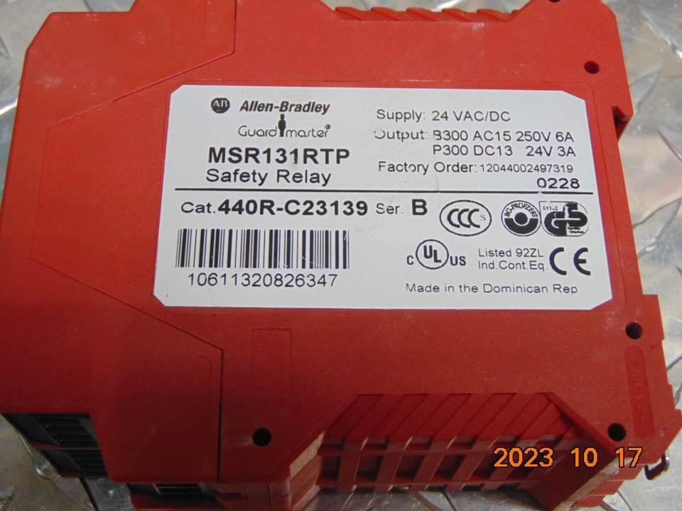 ALLEN BRADLEY 440R-C23139 SER B GUARD MASTER SAFETY RELAY MSR131RTP | eBay