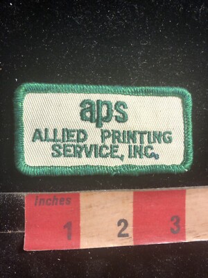 Vintage APS ALLIED PRINTING SERVICE INC. Advertising Patch 00RB | eBay