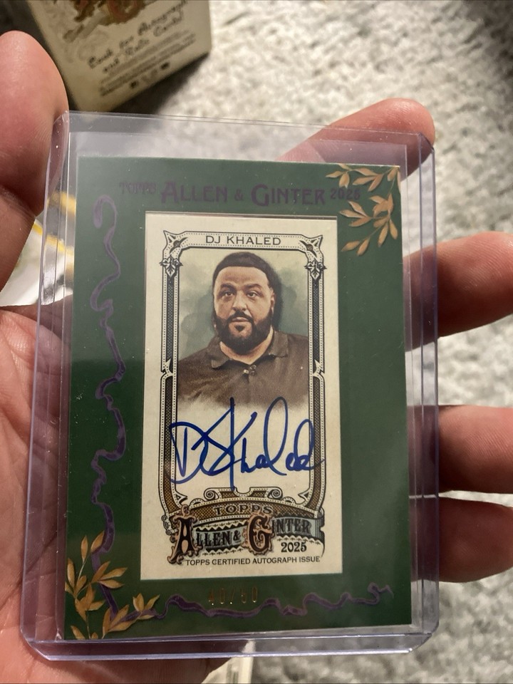 Dj Khaled 2025 Topps Allen And Ginter Autograph 40/50 On Card Auto | eBay