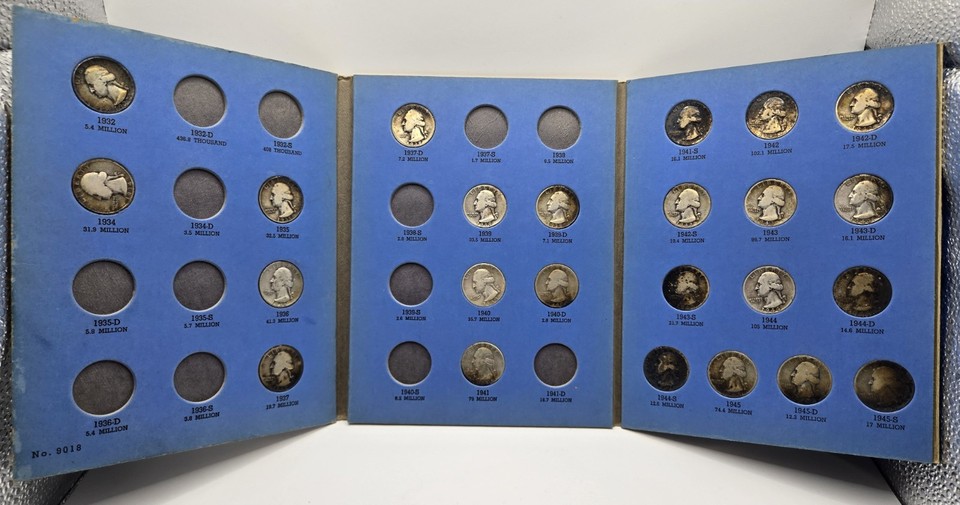 8 Coin Collection books partially filled including silver coins | eBay
