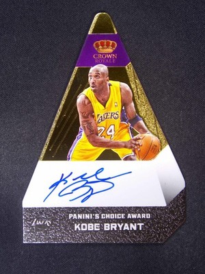 2012-13 Panini Preferred Kobe Bryant #58 Die-Cut Crown Royale Auto Gold ...