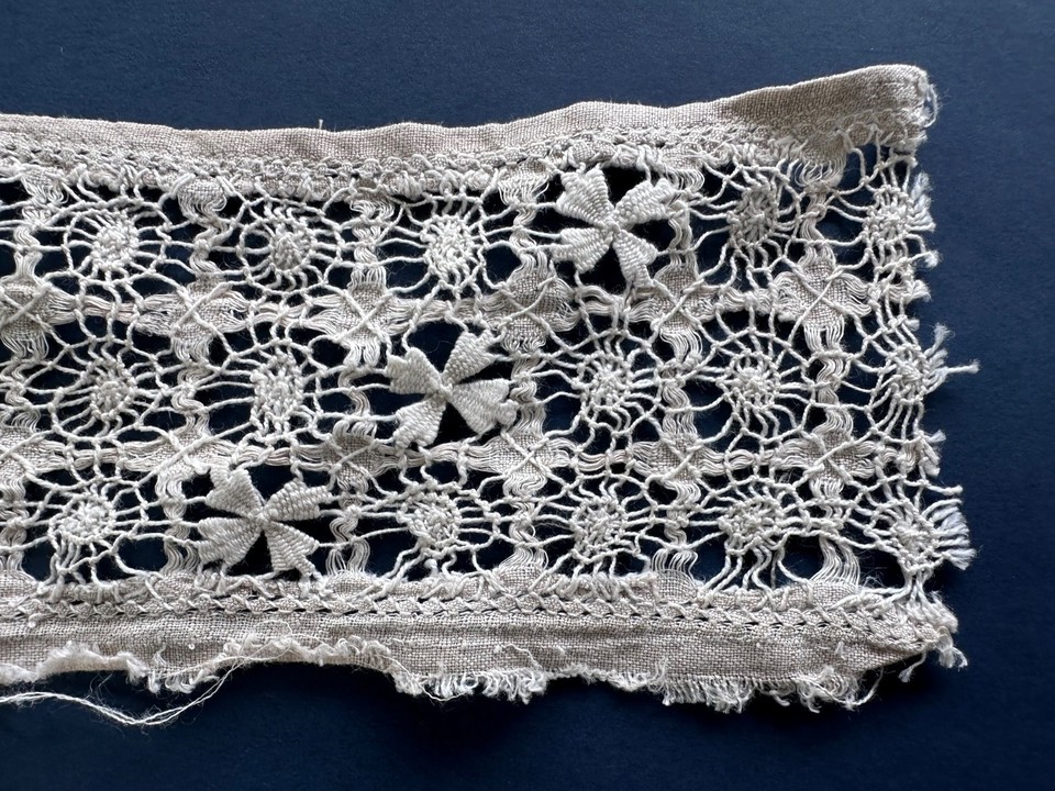 Antique Lace Handmade Sol Lace Insertion Trim Small 29cm L x 6.5cm W | eBay