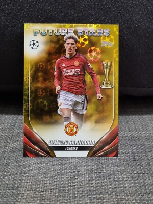 2023-24 Topps UEFA Flagship Alejandro Garnacho Future Stars Gold Star ...
