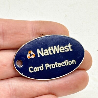 NatWest Card Protection Keyring Tag Vintage Banking Memorabilia ...