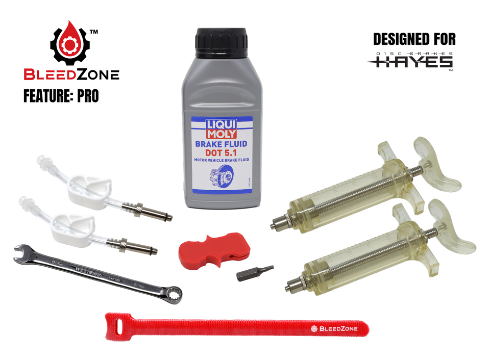 Bleed Kit for Hayes Hydraulic Brakes with DOT 5.1 Fluid for Stroker ...